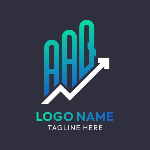OKE Initial Logo - Growth Chart – Royalty-Free Vector | VectorStock