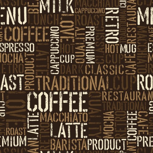 Seamless background on coffee theme Royalty Free Vector