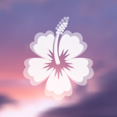 Hibiscus flower icon Royalty Free Vector Image