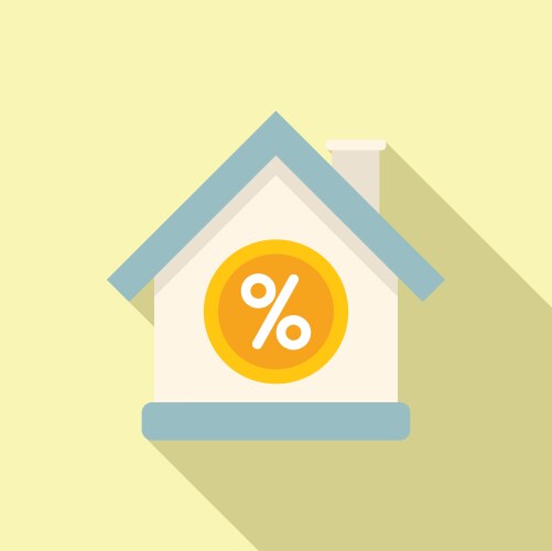 House collateral credit icon flat money Royalty Free Vector House collateral credit icon flat money Royalty Free Vector