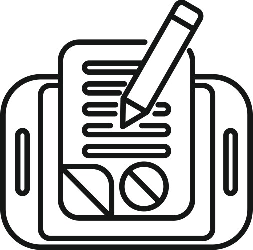 Attention disclaimer icon outline legal Royalty Free Vector Attention disclaimer icon outline legal Royalty Free Vector