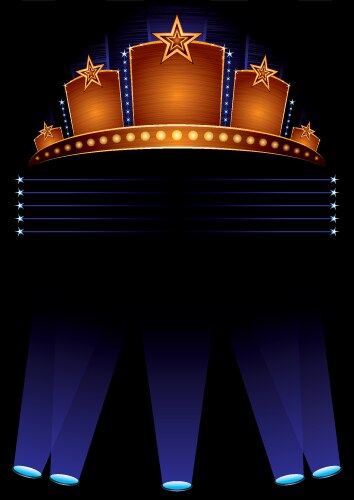 Cartoon cinema concept interior card poster Vector Image