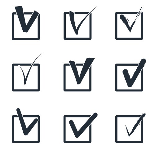 Tick box Royalty Free Vector Image - VectorStock