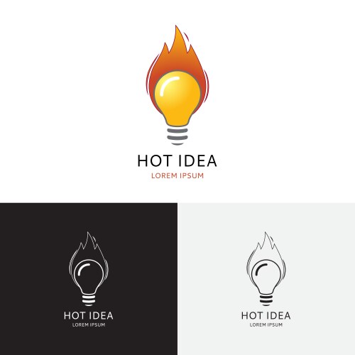 Lamp idea logo background Royalty Free Vector Image