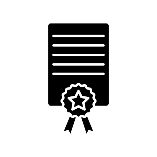 Diploma icon set academic qualification Royalty Free Vector