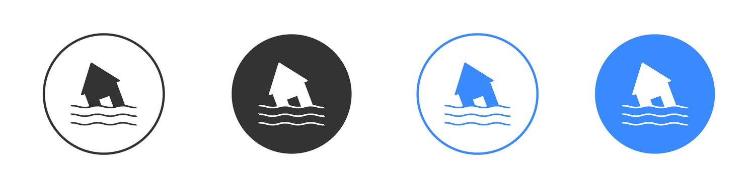 Flood Icons - Water Symbols – Royalty-Free Vector | VectorStock