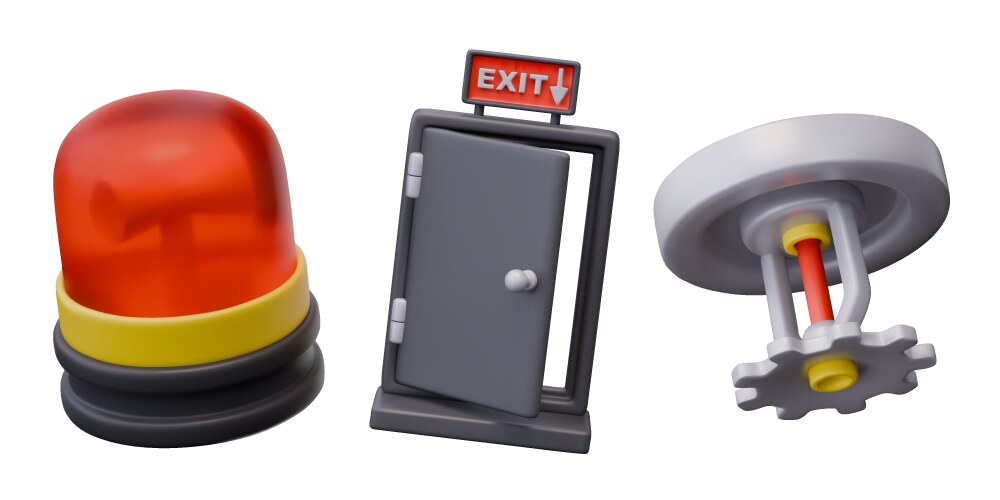 Open emergency exit door triangular sign Vector Image