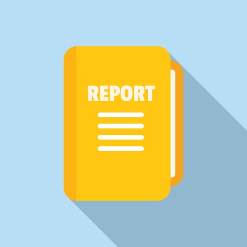 Report folder icon outline computer data Vector Image