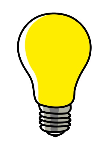 Cartoon light bulb Royalty Free Vector Image - VectorStock