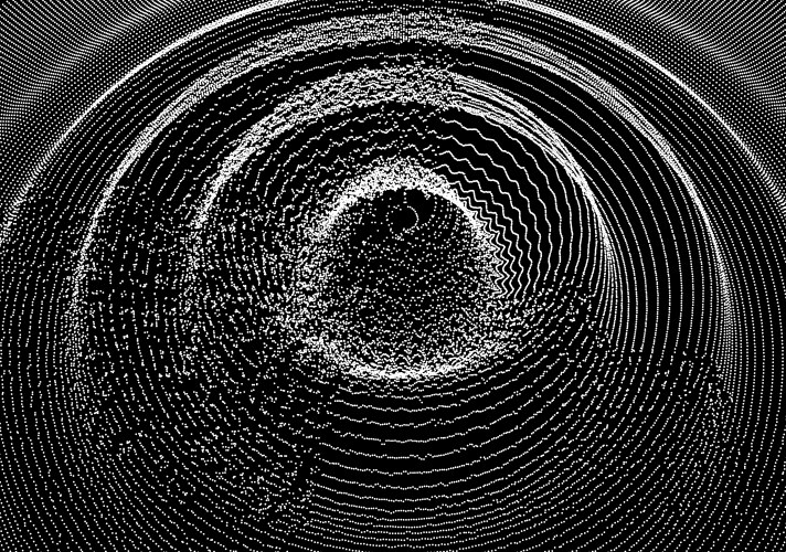 3D Wavy Ripple Grid Background Royalty Free Vector Image