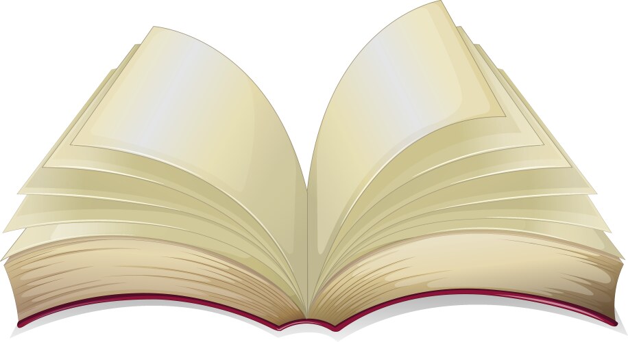 Empty open book Royalty Free Vector Image - VectorStock