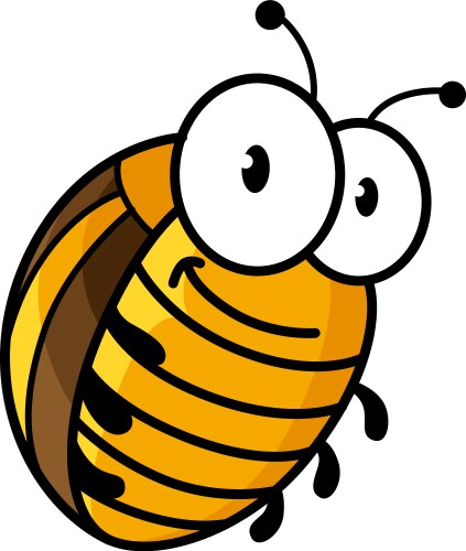 Potato beetle insect cartoon Royalty Free Vector Image