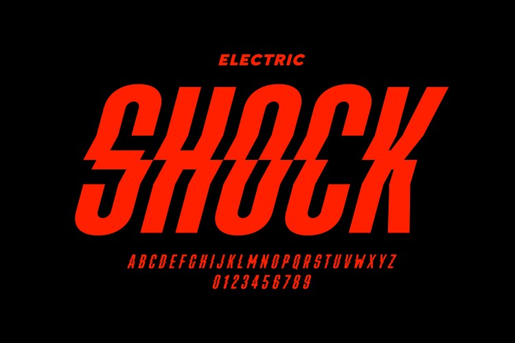 Electric style font Royalty Free Vector Image - VectorStock