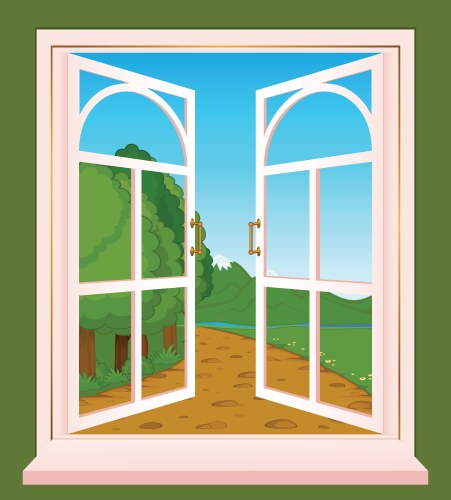 Open window Royalty Free Vector Image - VectorStock