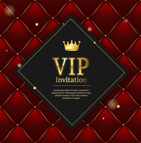 Vip invitation and card set Royalty Free Vector Image