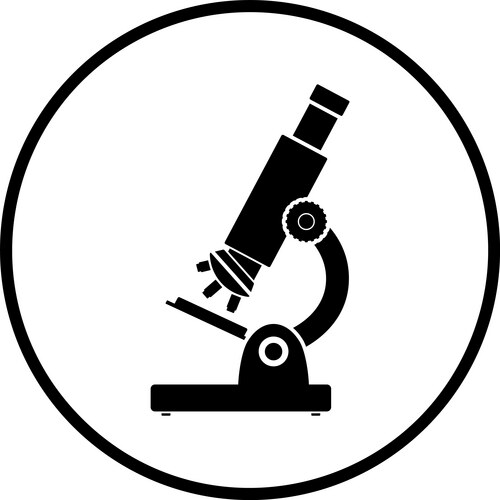 Microscope simple icon Royalty Free Vector Image