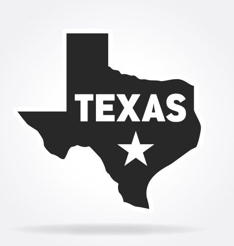 Us state of texas map logo design Royalty Free Vector Image