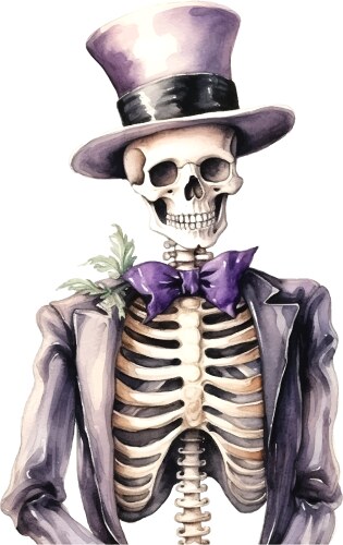 Funny skeleton Royalty Free Vector Image - VectorStock