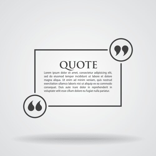 Quote blank template Royalty Free Vector Image