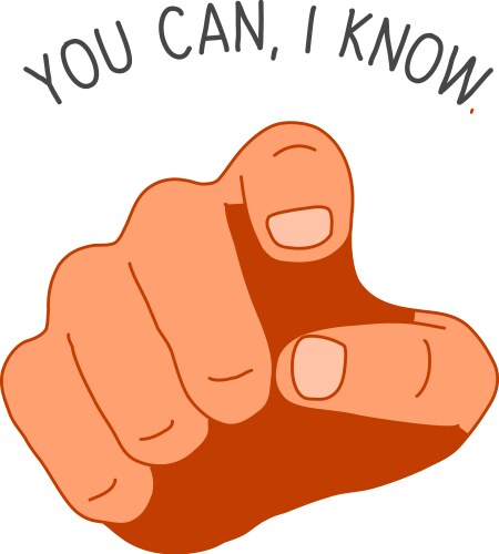 We want you pointing finger icon Royalty Free Vector Image