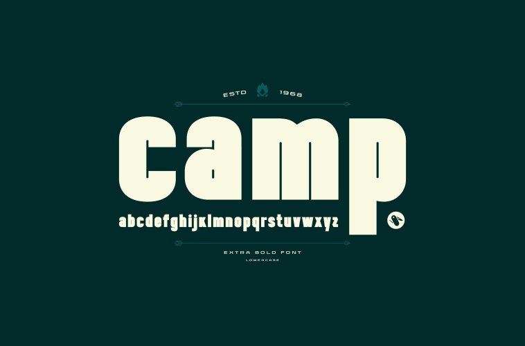 Minimal and clean sans serif retro line font Vector Image