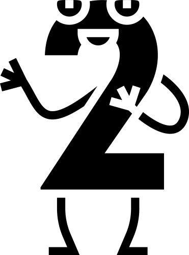 Number two Royalty Free Vector Image - VectorStock