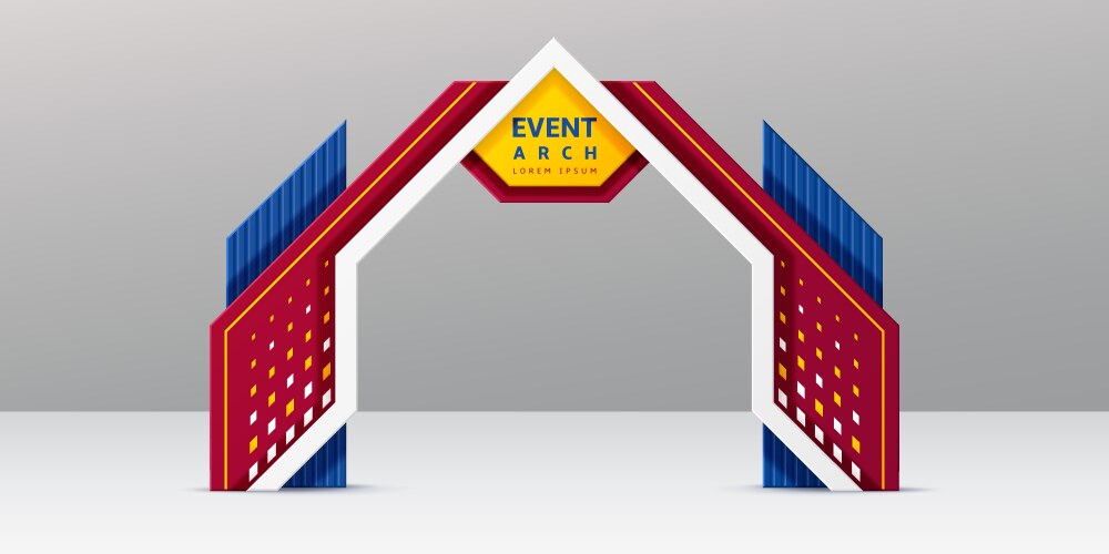 Event arch realistic 3d exhibition entrance Vector Image