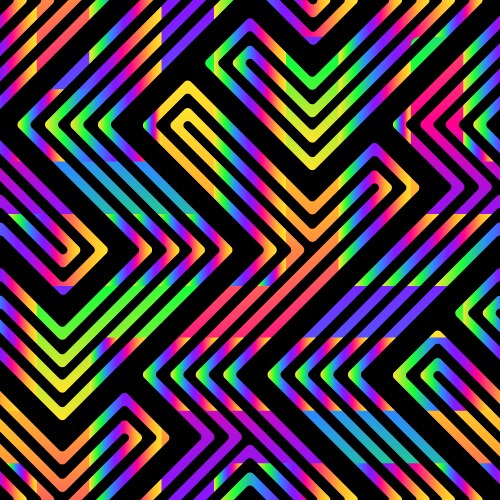 Neon color circle pattern Royalty Free Vector Image