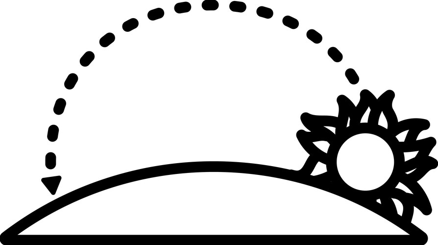 Sunrise white linear ui icon Royalty Free Vector Image