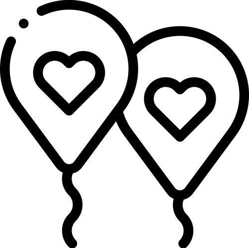 Balloon icon thin linear style design isolated Vector Image