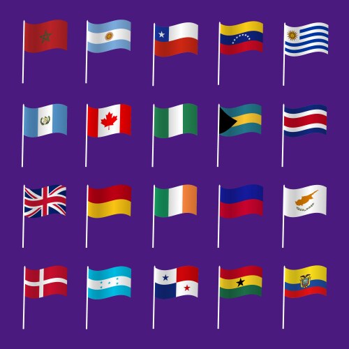 Country flags Royalty Free Vector Image - VectorStock