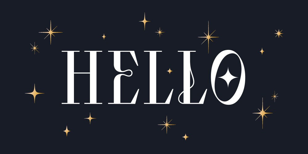 Hello poster with hand drawn Royalty Free Vector Image