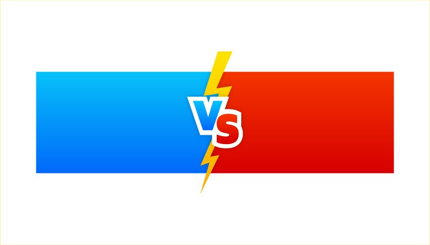 Comic versus frame vs battle fight Royalty Free Vector Image