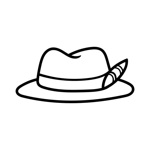 Cops police hat isolated drawing coloring line art