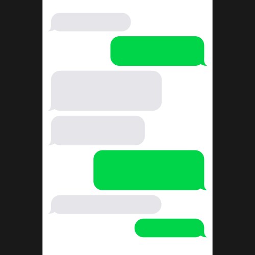 Smartphone sms chat bubbles constructor set Vector Image