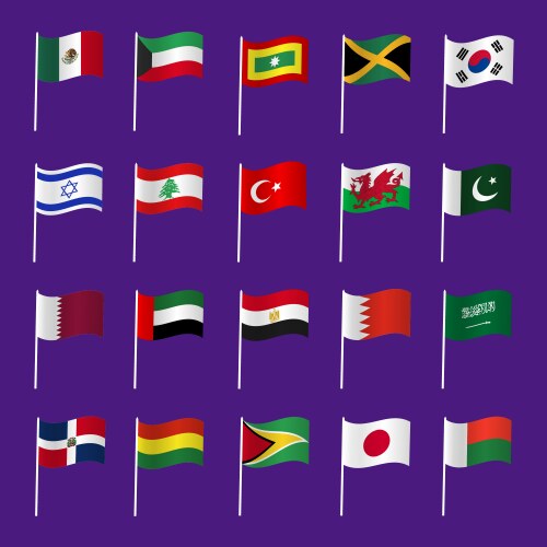 Country flags Royalty Free Vector Image - VectorStock