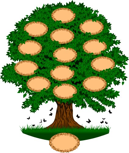 Detailed Family Tree Diagram – Royalty-Free Vector | VectorStock