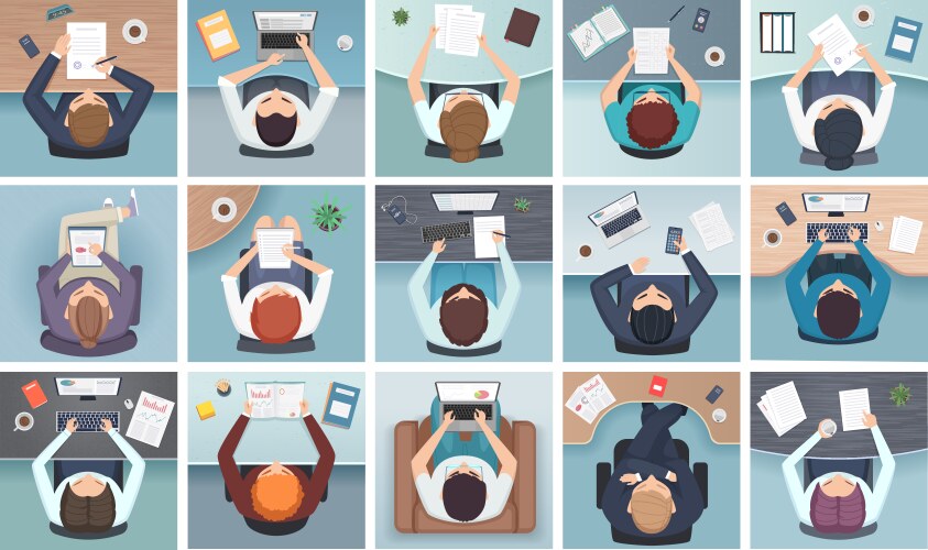 Top View Man Sitting Vector Images (over 1,000)