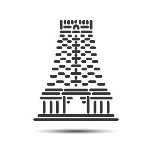 Swaminarayan akshardham temple icon Royalty Free Vector