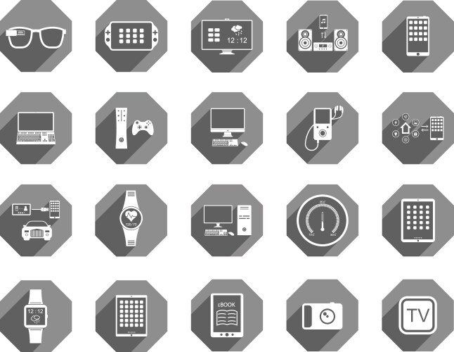 Smart devices and wearable Royalty Free Vector Image