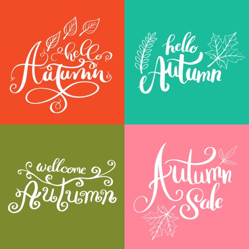 Autumn stylized alphabet letter m Royalty Free Vector Image