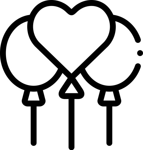 Balloon icon thin linear style design isolated Vector Image