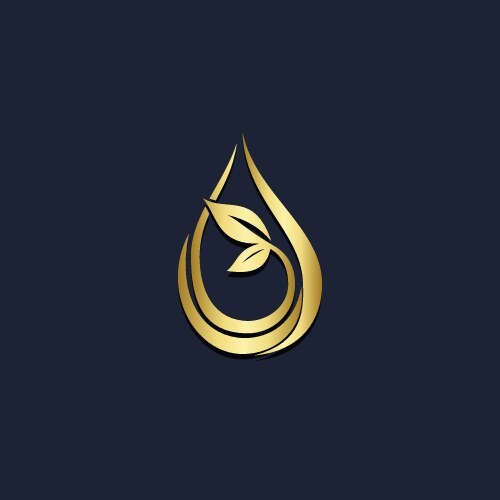 People group round vegan gold logo Royalty Free Vector Image