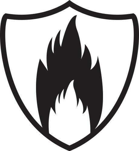 Fire resistant color icon protection Royalty Free Vector