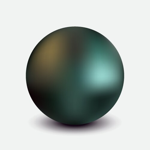 Metallic sphere realistic Royalty Free Vector Image