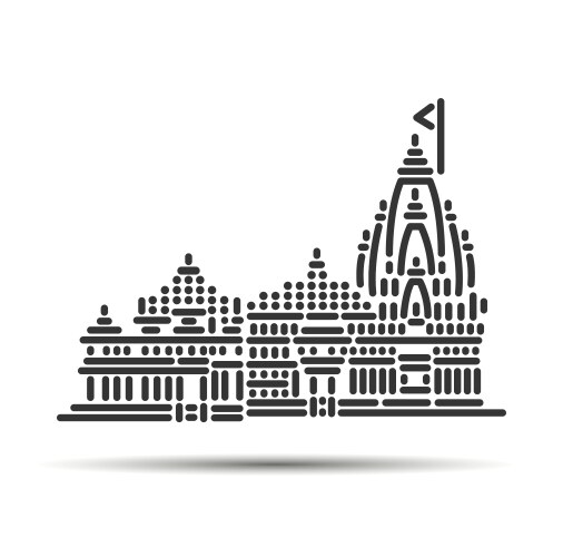 Swaminarayan akshardham temple icon Royalty Free Vector