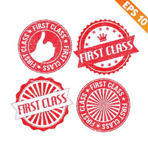 First class treatment Royalty Free Vector Image
