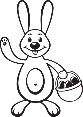 Easter Bunny Black and White Vector Images (over 21,000)