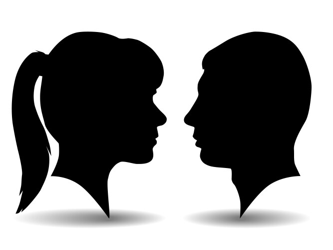 Barmen waiter with empty tray silhouette Vector Image