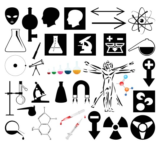 Science Equipment Icons - Laboratory Royalty Free Vector